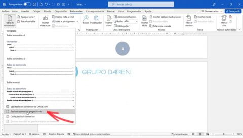 Crea una tabla de contenido en Word fácilmente