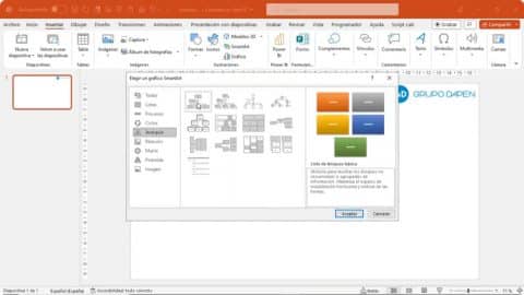Cómo insertar gráficos SmartArt en PowerPoint, Word y Excel